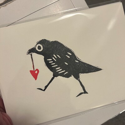 Cat Family-small Linocut - Etsy