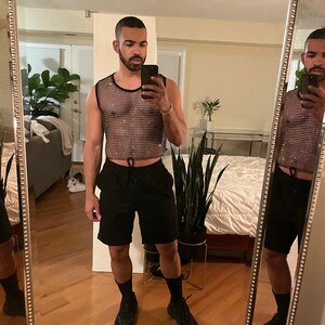 White Bling Rhinestone Crystal Mesh Tank Top See Through - Etsy