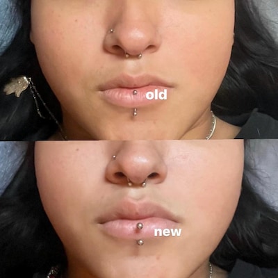 16g Teardrop Medusa Ring Lippy Loop Labret Surgical Steel Lip Ring ...