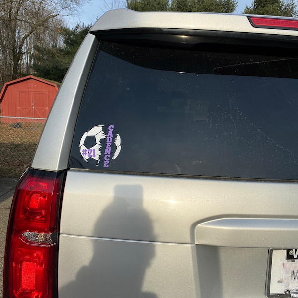 Soccer Decal | Soccer Ball Decal | Soccer Player Decal | Personalized ...
