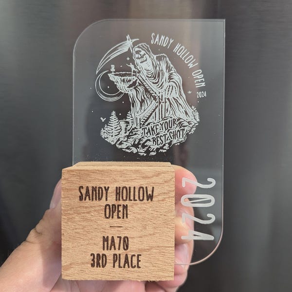 Personalised Wooden Trophy Flame Award Personalized Bespoke Design ...