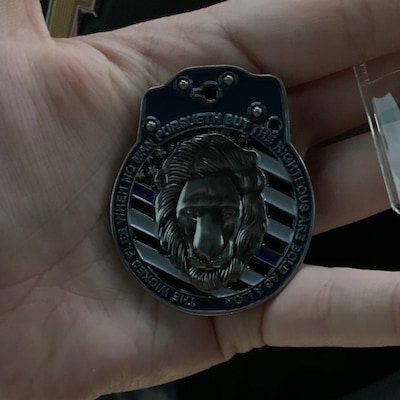 Police & Law Enforcement Thin Blue Line Bold as A Lion Handcuff ...