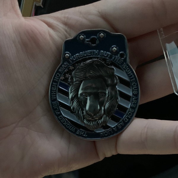 Police & Law Enforcement Thin Blue Line Bold as A Lion Handcuff ...