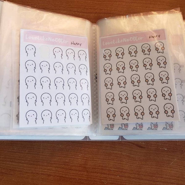 Cute Emoti Printable Planner Stickers Set | Character Stickers With ...