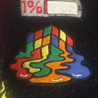 Melted Cube Embroidered Patches for Jackets Iron on Patches for Jeans ...