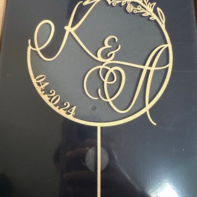 Personalized Wedding Cake Topper, Custom Couples Script Cake Topper for ...