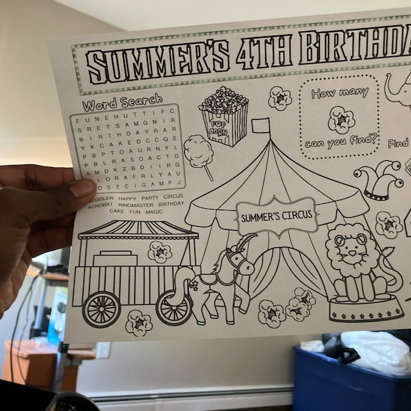 Pool Party Activity Sheet Summer Birthday Pool Party Favor Pool Party ...