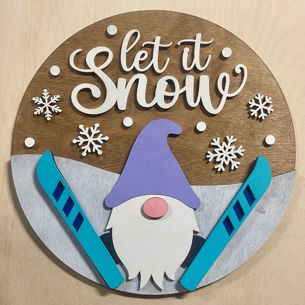 Winter Laser Sign Bundle, Round Door Hanger, Glowforge Laser File ...