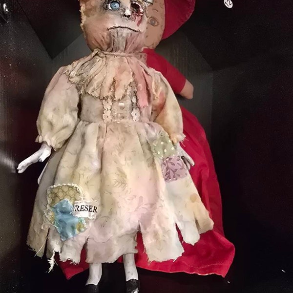 Creepy Doll Dark Art Disturbing Girl Doll Spooky Zombie Dollz Original ...