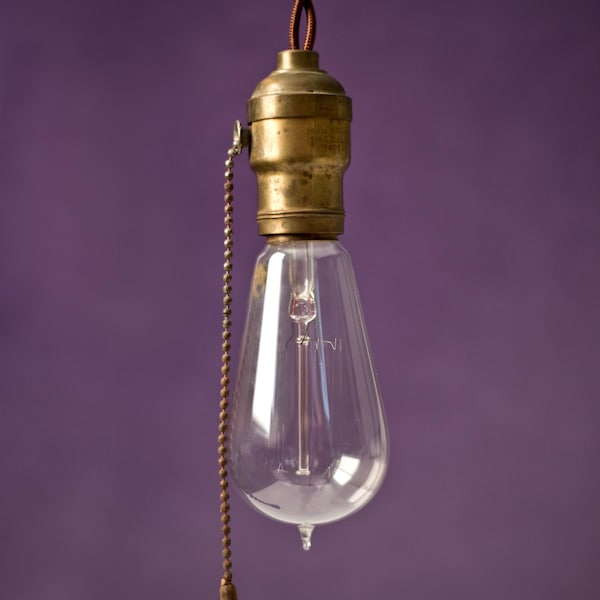 DARK BROWN - Lamp Cord - Cloth Covered Wire - 8-ft Cordset - Rewire ...