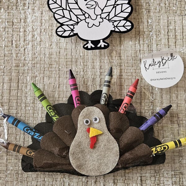 Thanksgiving Turkey WITH Crayons Kit Variations -thanksgiving Table ...