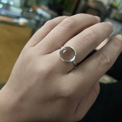 Clear Crystal Quartz Ring Transparent Ring Crystal Quartz Ring Handmade ...