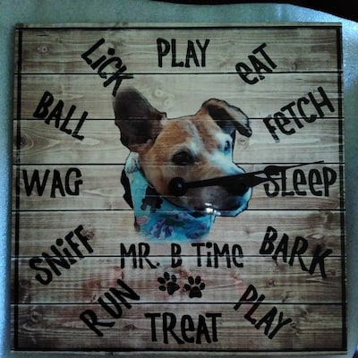 Dog Themed Signs, Dog Clocks, Custom Pet Décor, Custom Pet Signs, Dog ...