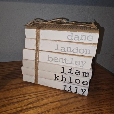 Personalized Custom Book Decor, Personalized Family Books, Personalized ...