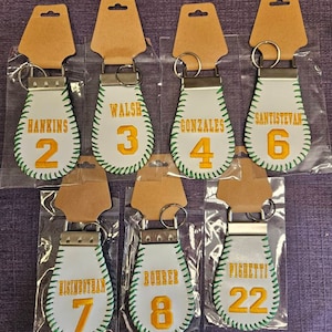 Baseball Coin Purse Sports Bag Keychain Baseball Bag Tag Baseball Gift ...