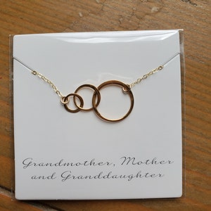 3 Generations Necklace Gift for Grandma Three Generations Grandma ...