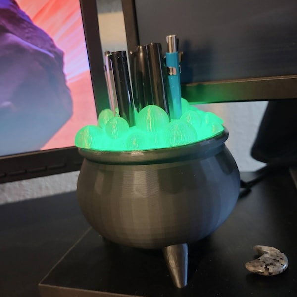 Cauldron Pen Holder Halloween Witch Decor - Etsy