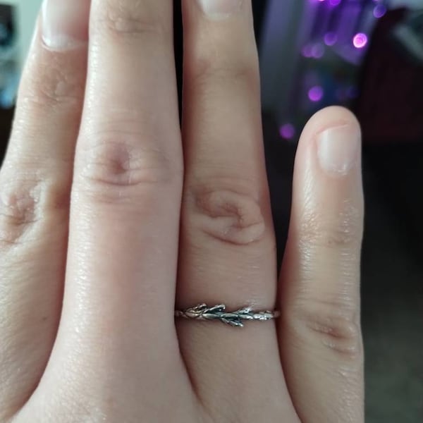 Dainty Juniper Ring - Silver Juniper Ring - Botanical Ring - Branch ...