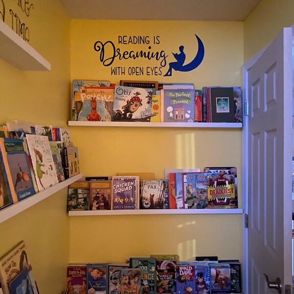 Reading Wall Art Vinyl Decal for Classroom or Library // Reading is ...