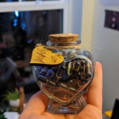 DIY Love Notes Heart Jar Message in a Glass Bottle, Girlfriend ...