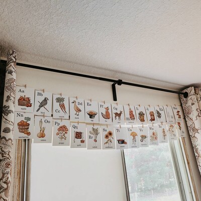 Nature Alphabet Flashcards / Watercolor Alphabet Cards / Homeschool ...