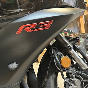Yamaha R3 Gold 3D Badge Logo Stickers Graphics Decals Emblem YZF ...