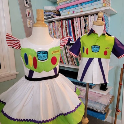 Buzz Lightyear Space Ranger Cosplay Costume Front Toy Story Applique ...