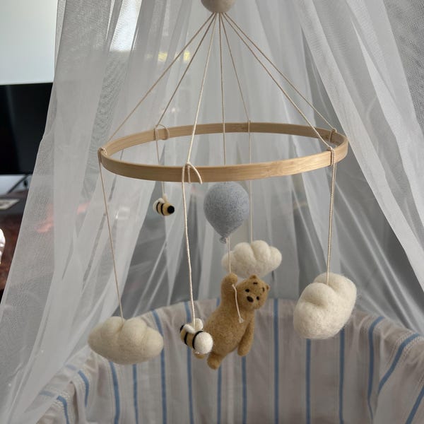 Winnie the Pooh Wool Mobile - Etsy