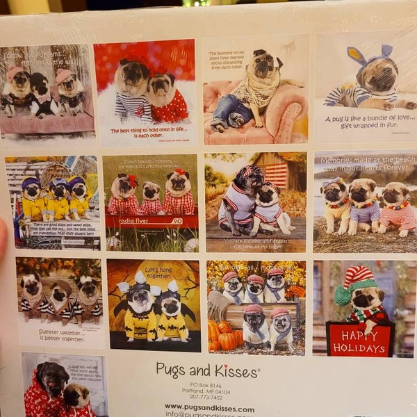 5x7 WEDDING CARD, Congratulations Wedding Pug Greeting Card by Pugs and ...