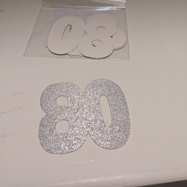 80th Birthday Decorations / Number 80 Mason Jar Centerpiece / 80 Decor ...