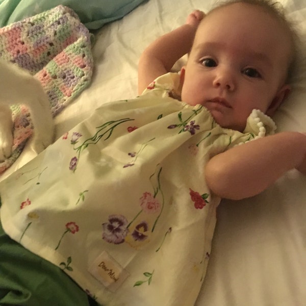 Baby Girl Clothes, Spring Floral Top With Green Bloomer, - Etsy