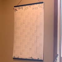 Perpetual Birthday Calendar, Wall Planner Botanical Leaves Green ...