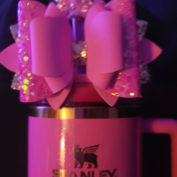 Royal Blue Stanley Tumbler Bow Straw Topper Navy Blue Stanley Cup Bow ...