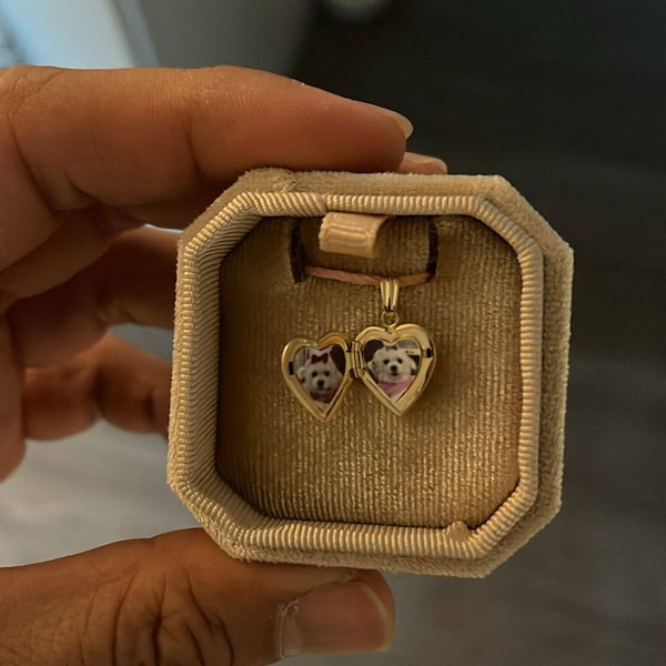 Round Circle Mini Locket, Gold Filled, Silver, Minimalist Personalized ...