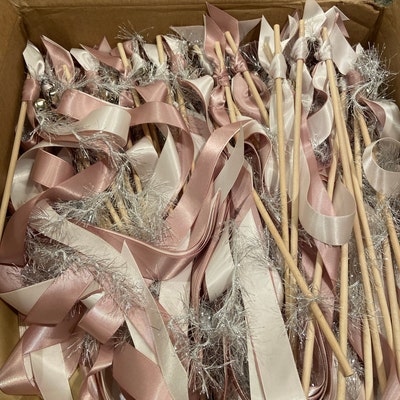 75 Ribbon Wands Send off Ideas Ceremony Exit Wedding Ribbon Favors With ...