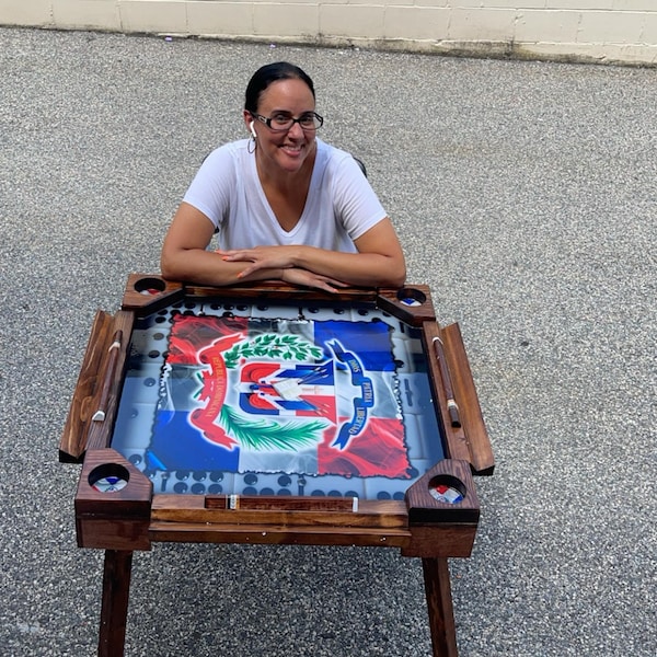 IN STOCK Puertorican Handmade BIG Domino Table. All Wood With Folding ...