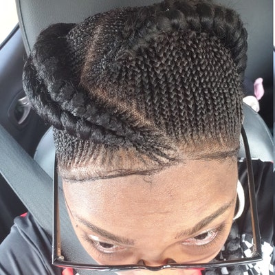 Feed in Braided Fish Plait Full Lace Wig Handmade for Instant - Etsy