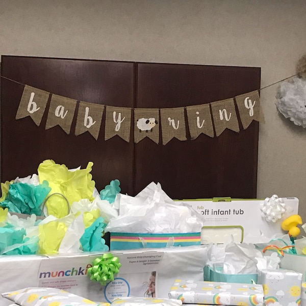 Lamb Baby Shower, Lamb Baby Shower Banner, Lamb Shower Decorations ...