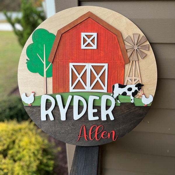Farm SVG | Farmhouse Sign SVG | Layered Round Welcome Sign, Country ...