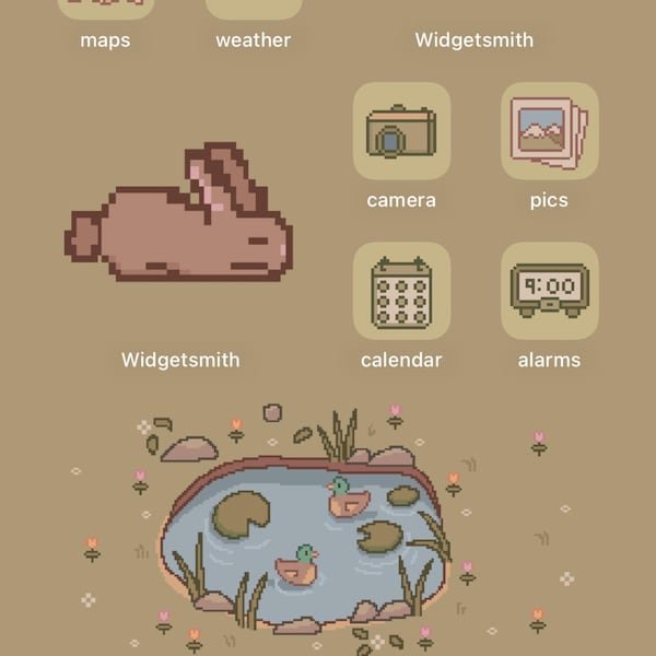 Cottagecore Pixel | Cute Aesthetic Ios App Icons, Kawaii Pixel ...