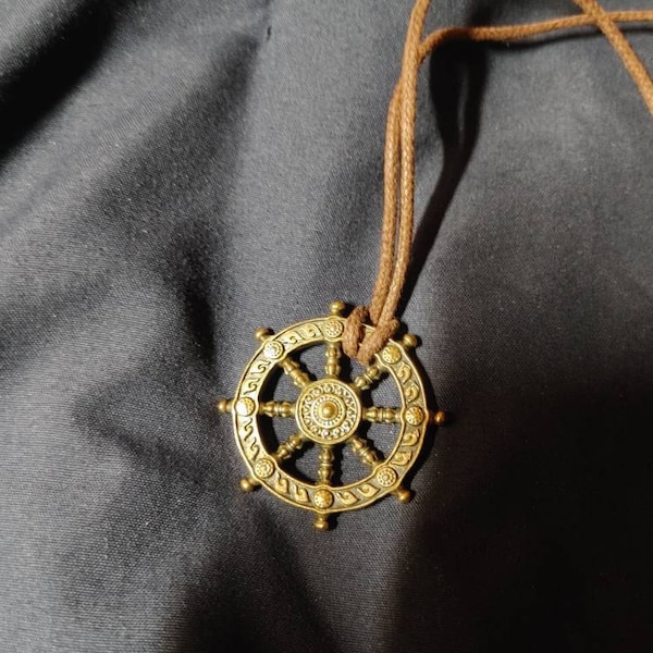 Dharma Pendant Wheel of Life Samsara Bronze Amulet Buddhist Talisman ...