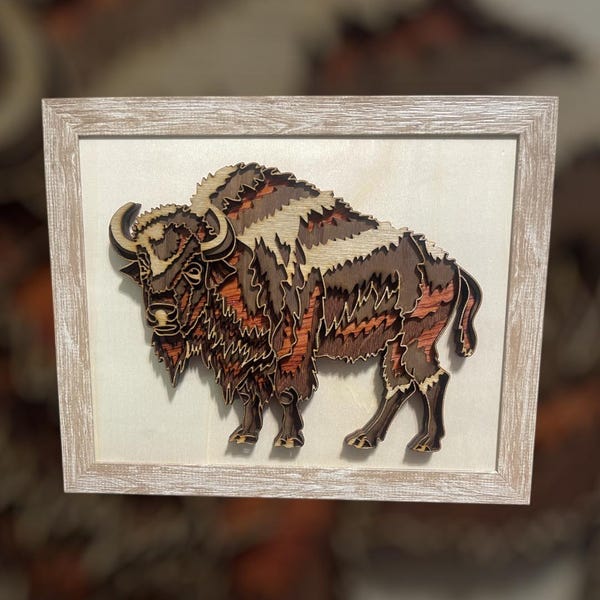 3D Buffalo Mandala Svg Files, Laser Cut Template Files, Multilevel Cnc ...