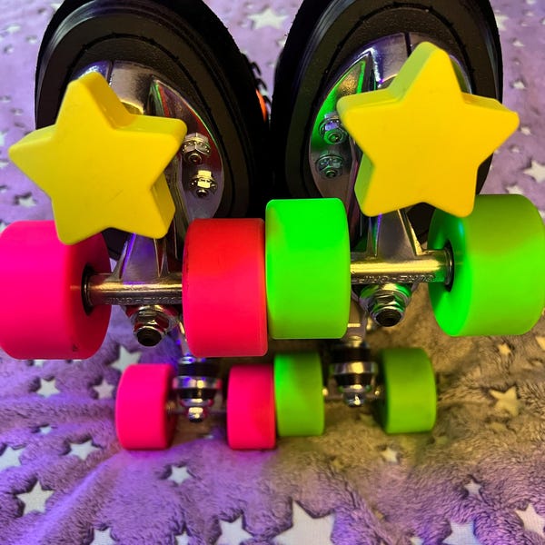 ROLLERSTUFF TWINKLE TOES Star Toe Stops, Starry Night Yellow (pair) - Etsy