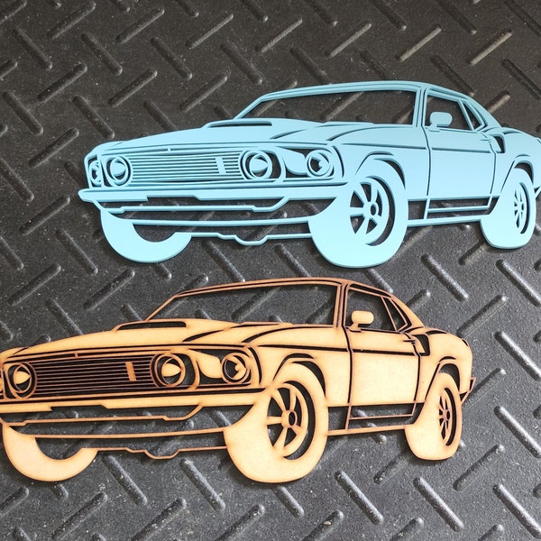SVG FORD Mustang 1969 Fastback Silhouette Cut Files Designs, Clip Art ...