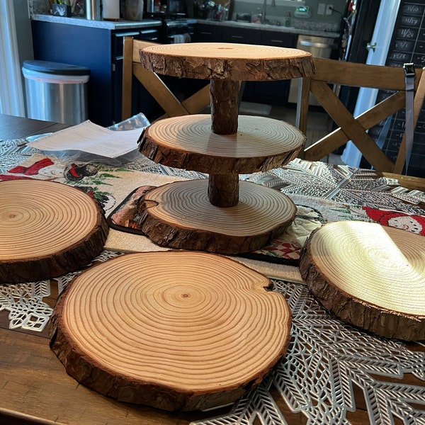 Set of 3 Southern Pine Wood Rounds - Etsy