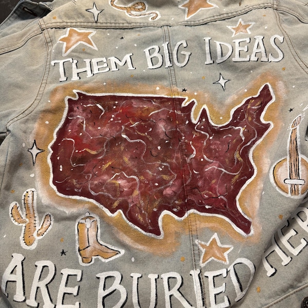 Custom Painted Saints Denim Jacket: New Orleans Football Fan Apparel - Etsy