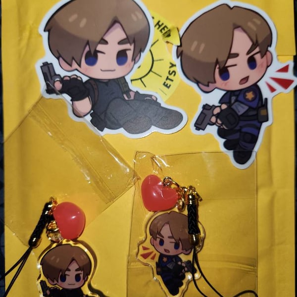 Leon Kennedy | Resident Evil | 3" Matte Vinyl Stickers - Etsy