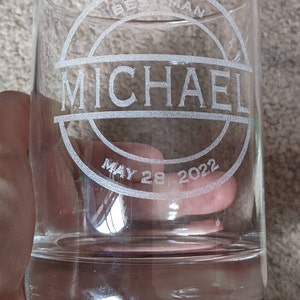Double Rocks Glass Custom Groomsmen Gifts Engraved DOF Glass Whiskey ...