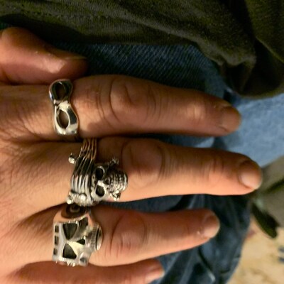 Johnny Depp Replica Ornate Skull Pirate Ring Sterling Silver ACME Brand ...