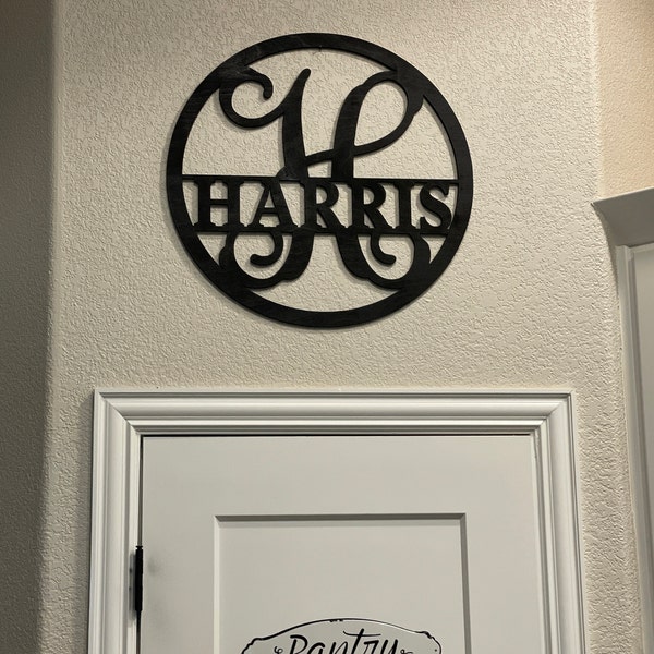 Custom Circle Frame Wood Cutout Sign, Event Cut Out, Door Hanger ...